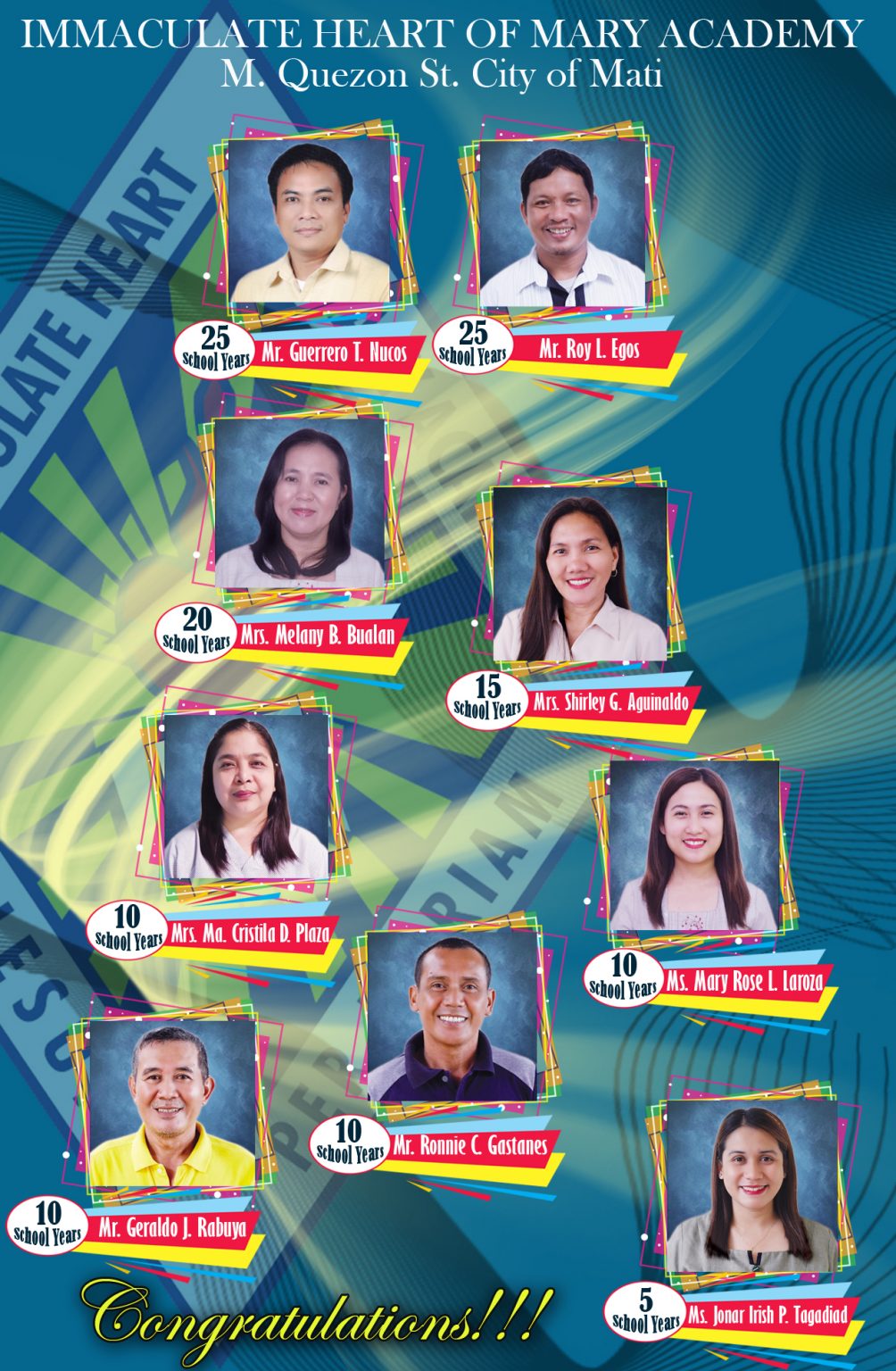 IHMA SERVICE AWARDEES 2019-2020 - IHMA